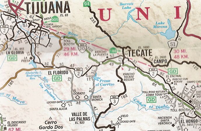 Tecate Border Maps How To Cross The US To Mexico Border By Land Hi